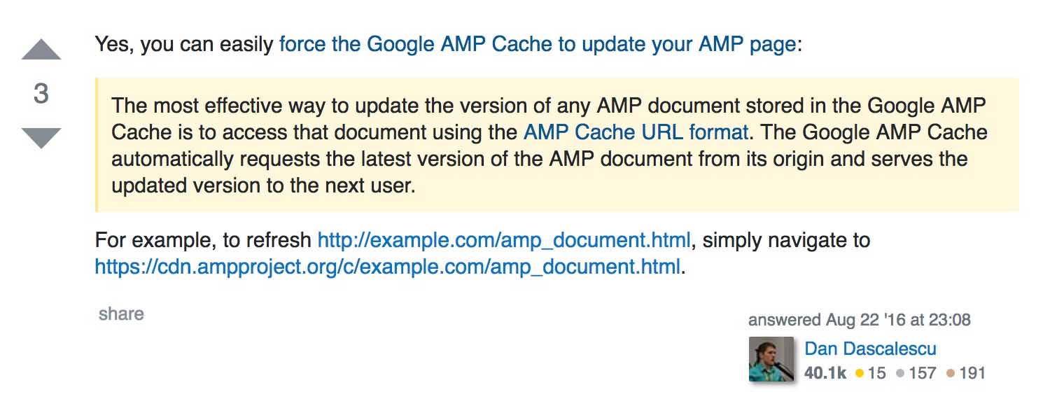 How to Update Google AMP Cache - TJ Kelly